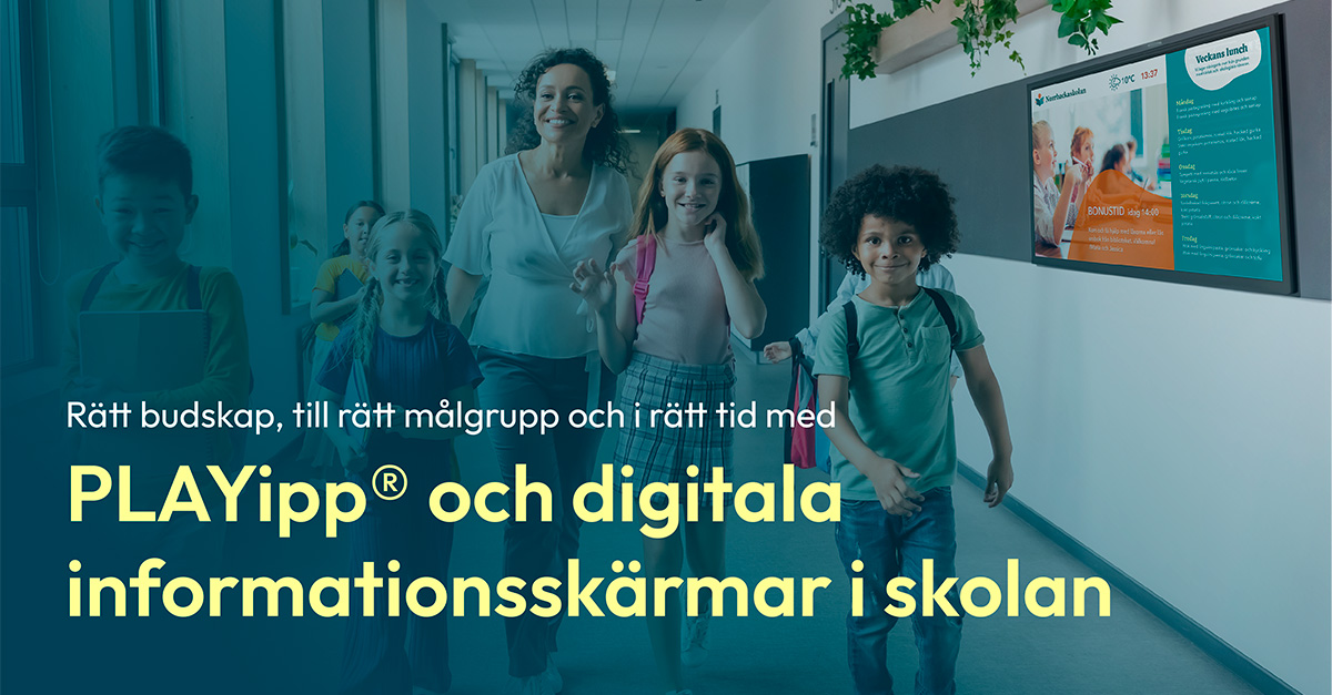 Så använder du digitala skärmar med PLAYipp i skolan - PLAYipp